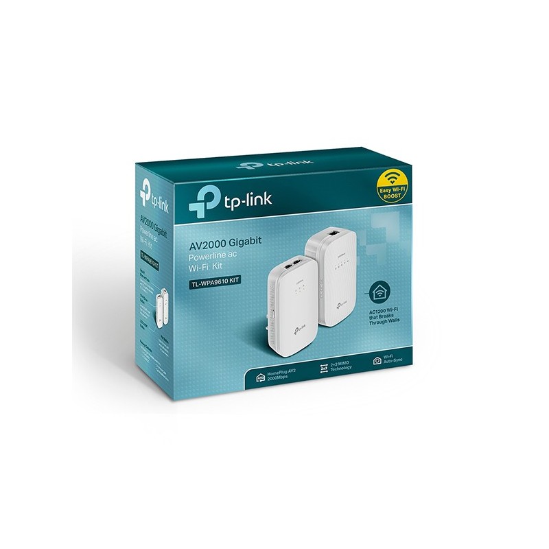 TP-LINK TL-WPA9610 KIT Network transmitter receiver Color blanco 10,100 ...